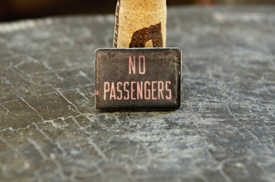 No Passengers Brooch - Pin - Industrial Jewelry - Costume Jewelry ...