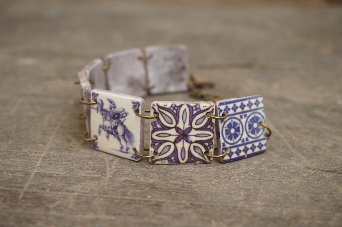 Horse Bracelet, Equestrian Bracelet, Delft Blue Bracelet, Horse Jewelry ...