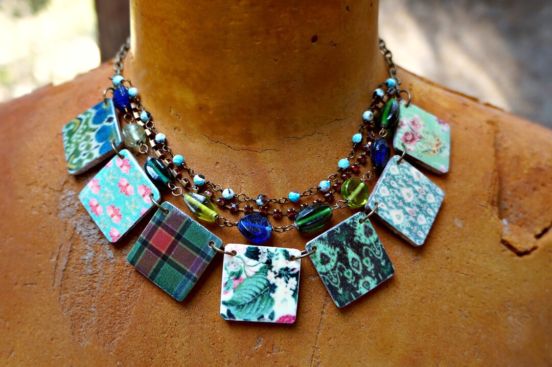 Green Necklace, Woodland Jewelry, Forest Jewelry, Woodland, Nature ...