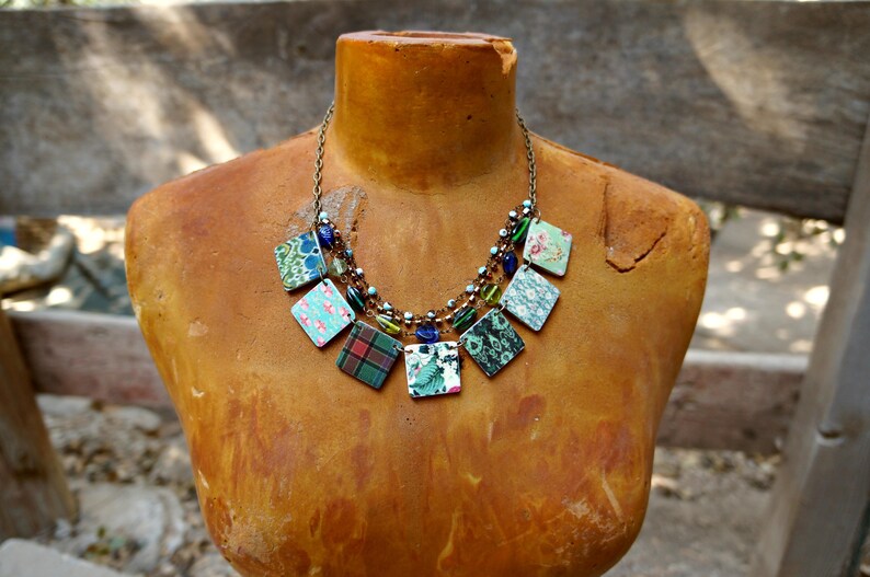 Green Necklace Woodland Jewelry Forest Jewelry Woodland - Etsy