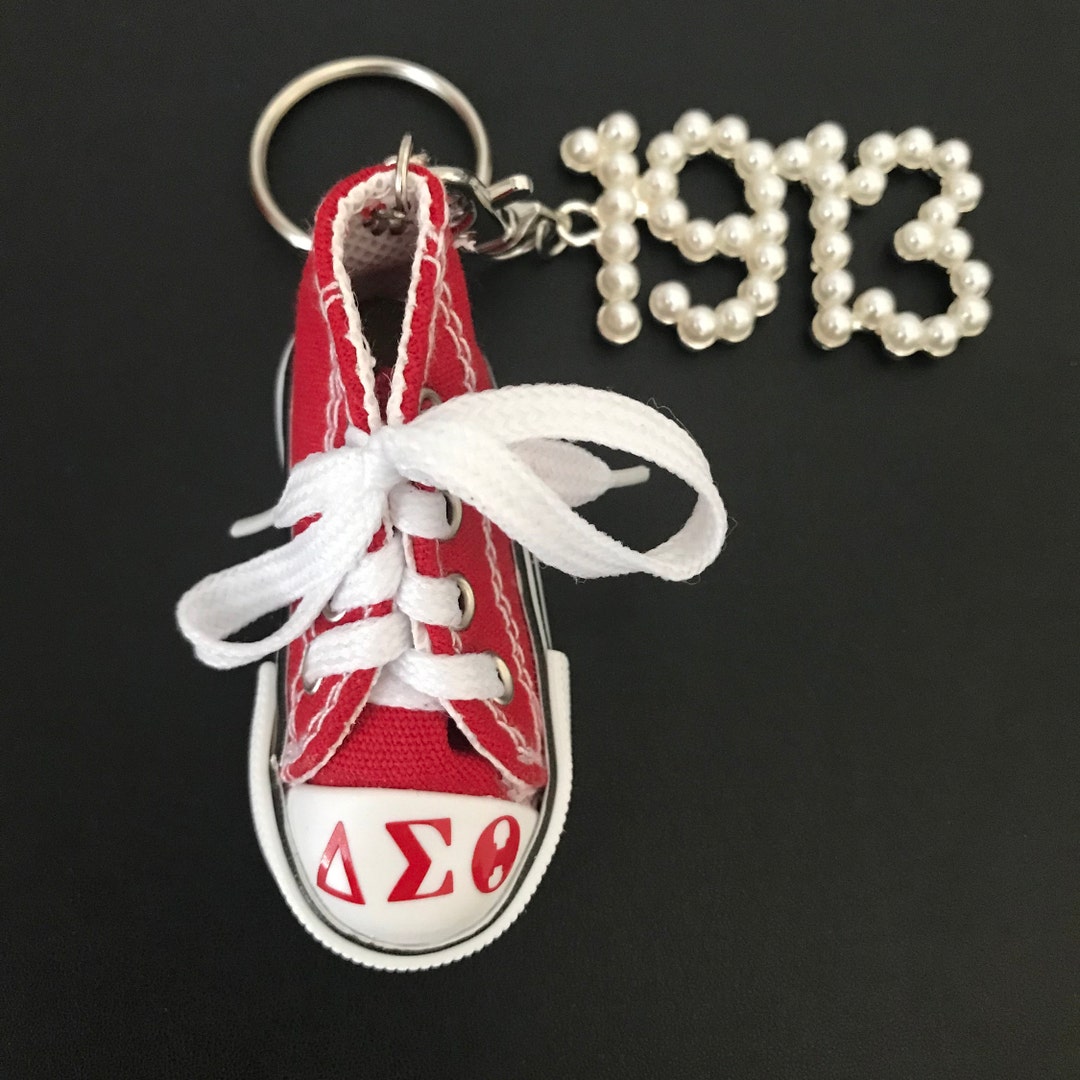 Delta Sigma Theta Mini Sneaker Keychains - Etsy