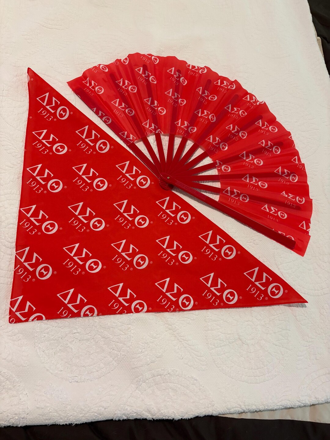 Delta Sigma Theta Clacking Fan and Matching Bandana - Etsy
