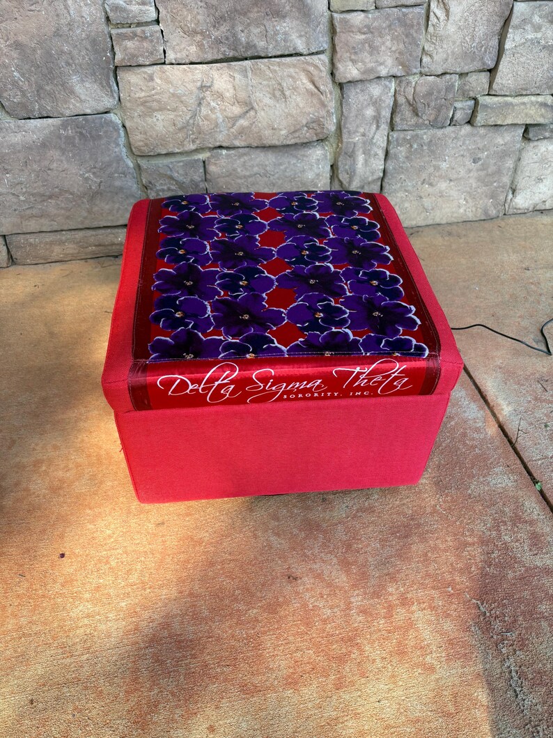 Delta Sigma Theta African Violet Storage Ottoman and Matching Pillow - Etsy