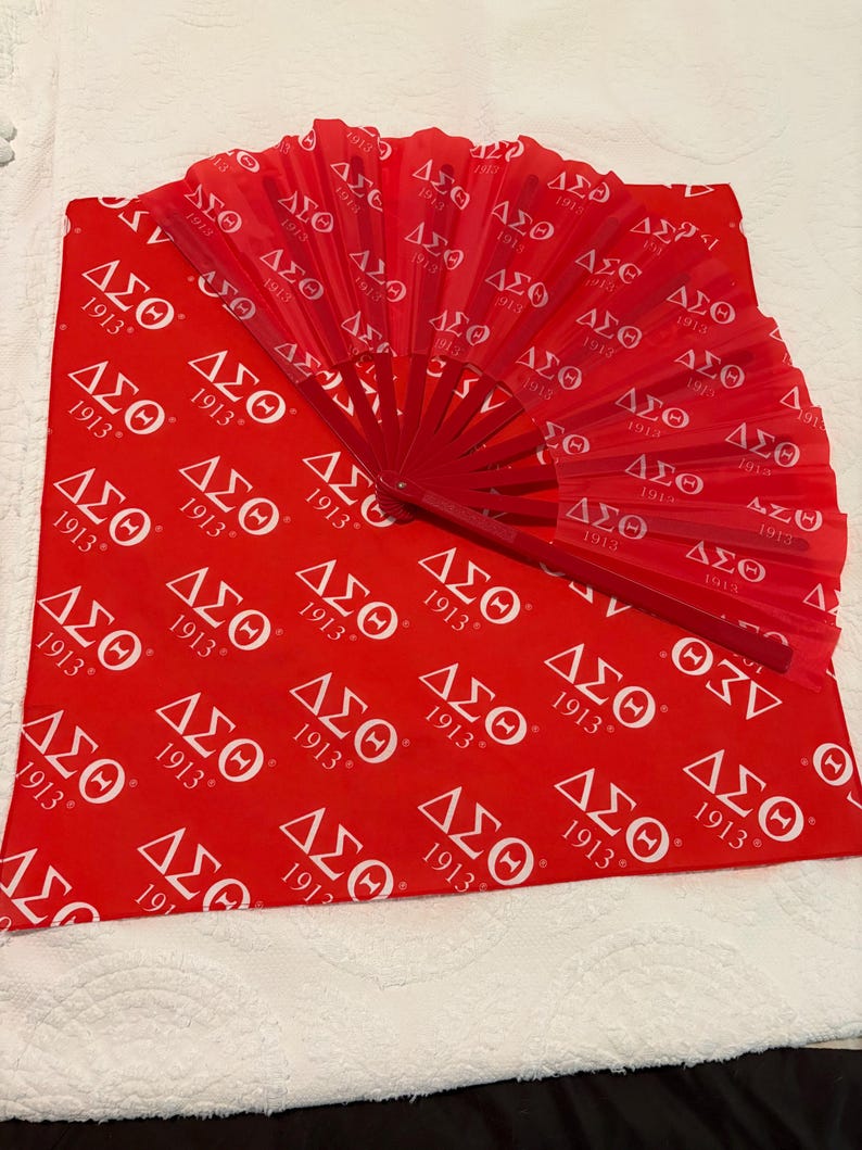 Delta Sigma Theta Clacking Fan and Matching Bandana - Etsy
