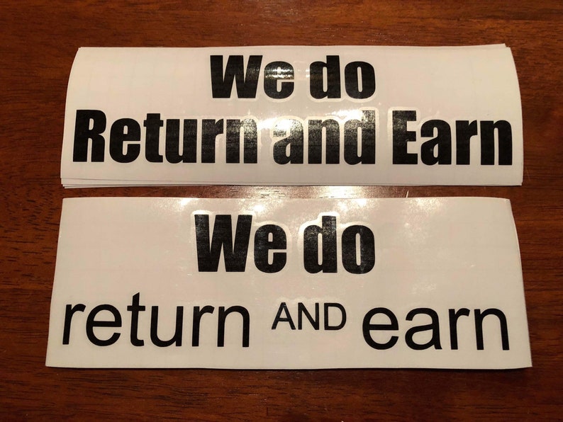 Return and Earn Vinyl Decal for Recycling Bin - Etsy Australia