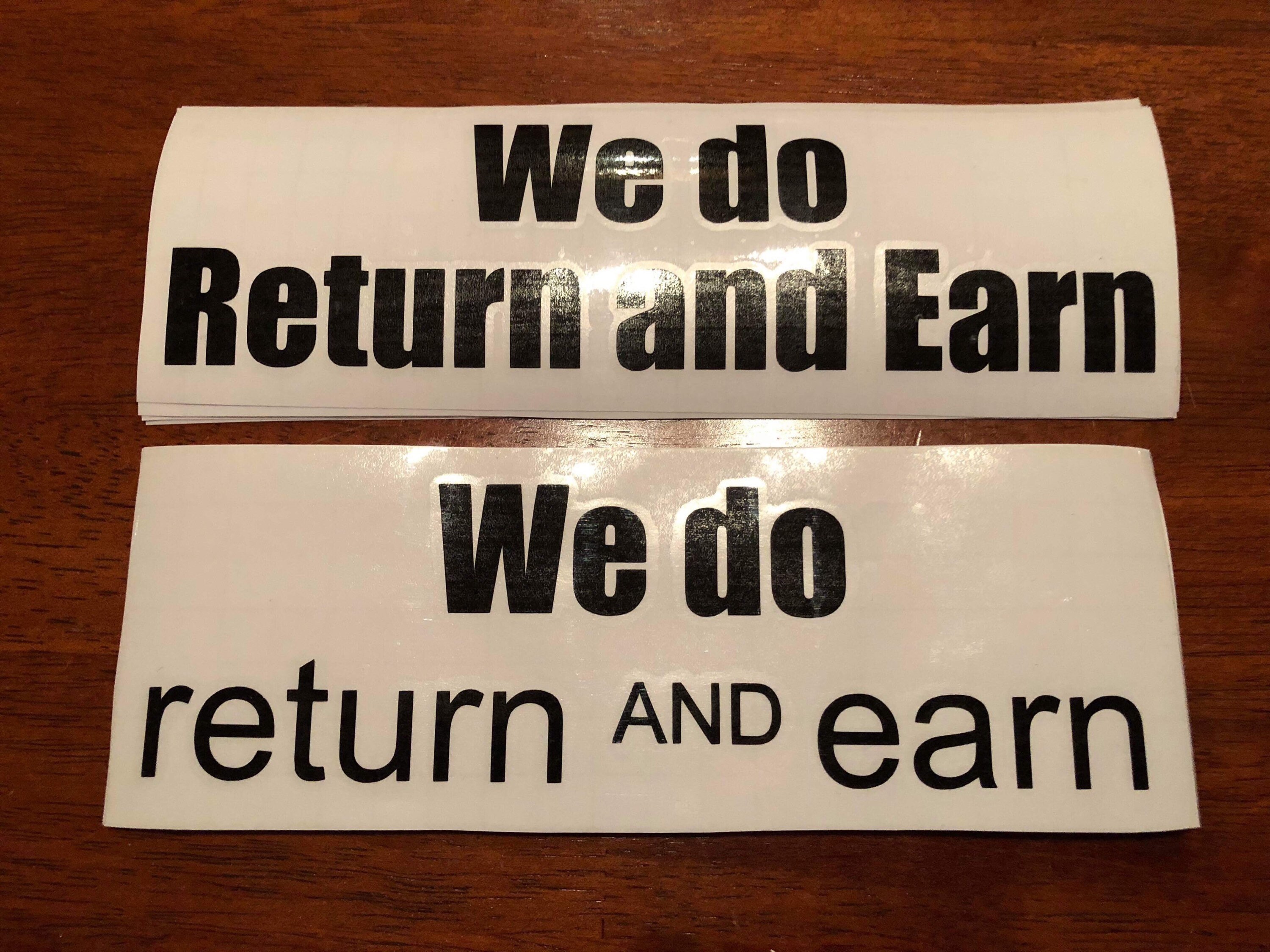 Return and Earn Vinyl Decal for Recycling Bin - Etsy Australia