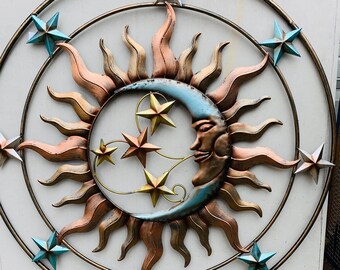 30 Outdoor Metal Hanging Sun Decor | Etsy