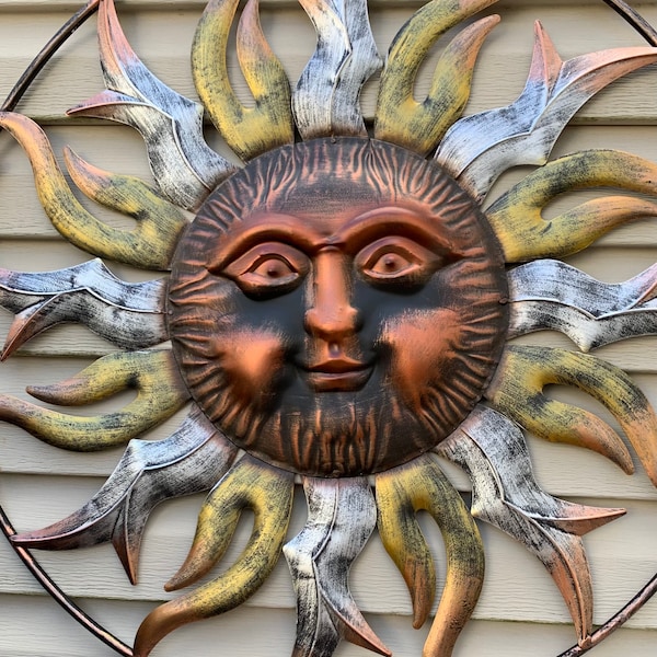 Large Metal Sun - Etsy