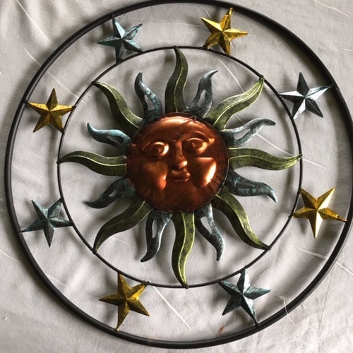 The Sun the Moon and the Stars Metal Sign Wall Hanging Artwork - Etsy