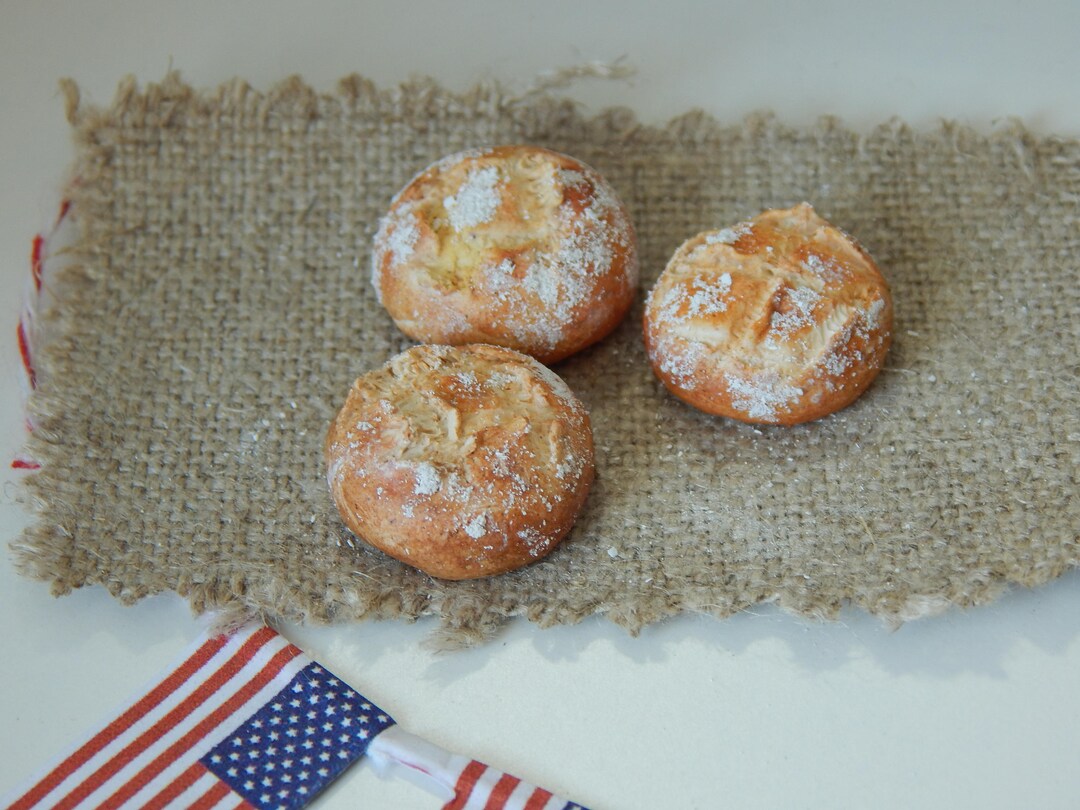 Rustic White Round Bread, Handmade Miniature breads of France 1/12 ...
