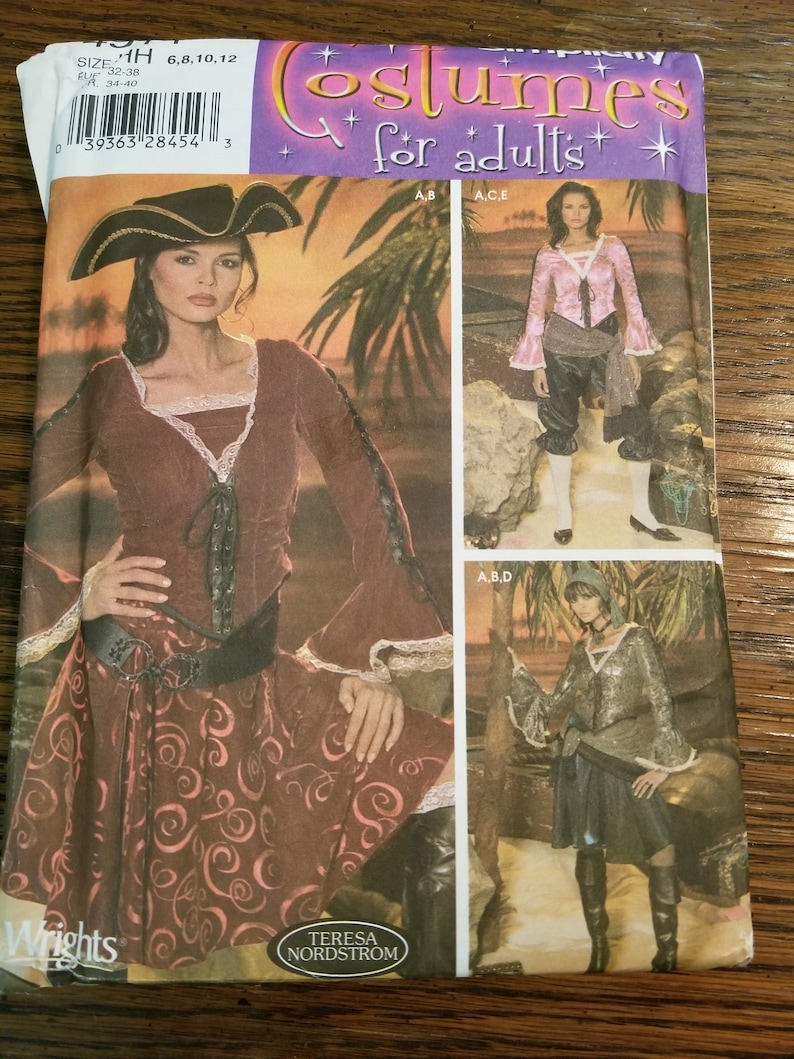 Simplicity 4914 Women's Pirate Costume Pattern Size HH - Etsy Israel