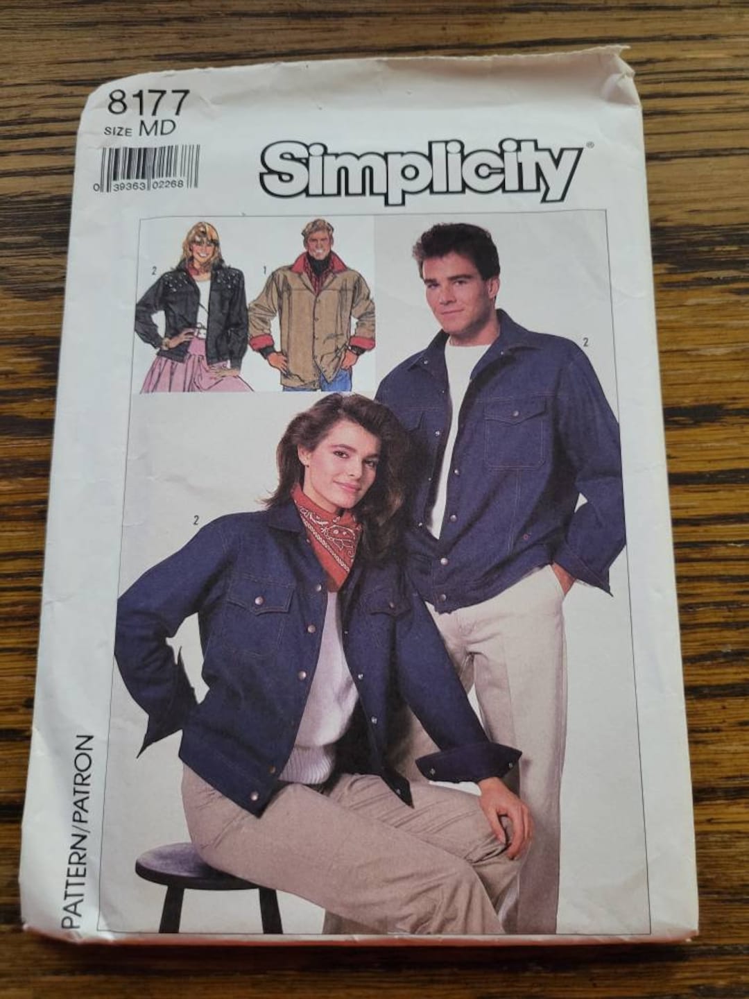 Uncut Simplicity 8177 His and Hers Loose Fitting Jackets Size MD - Etsy