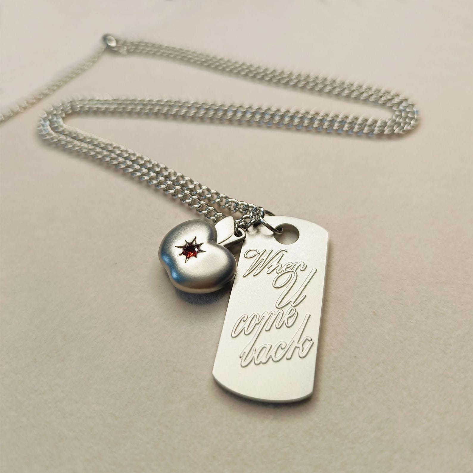 Caleb Apple Necklace Inspired Love and Deepspace When U Come Back ...