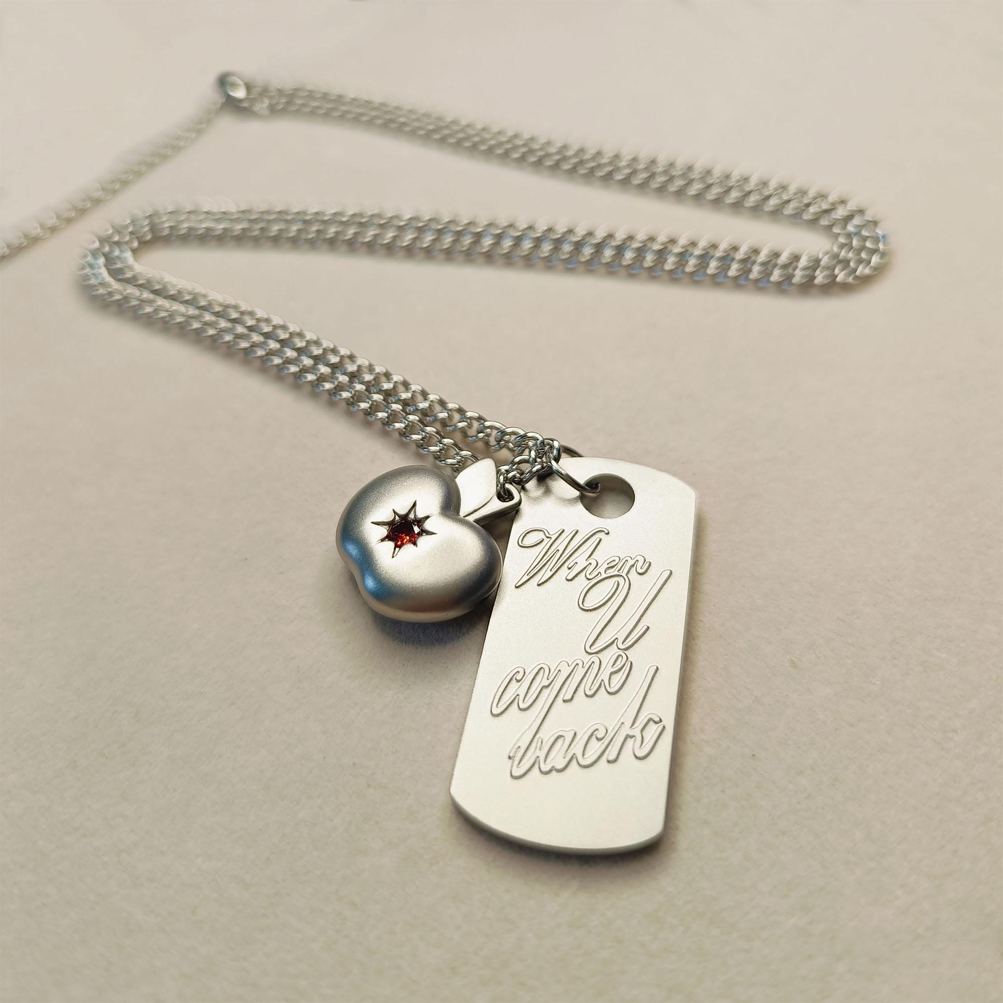 Caleb Apple Necklace Inspired Love and Deepspace When U Come Back ...