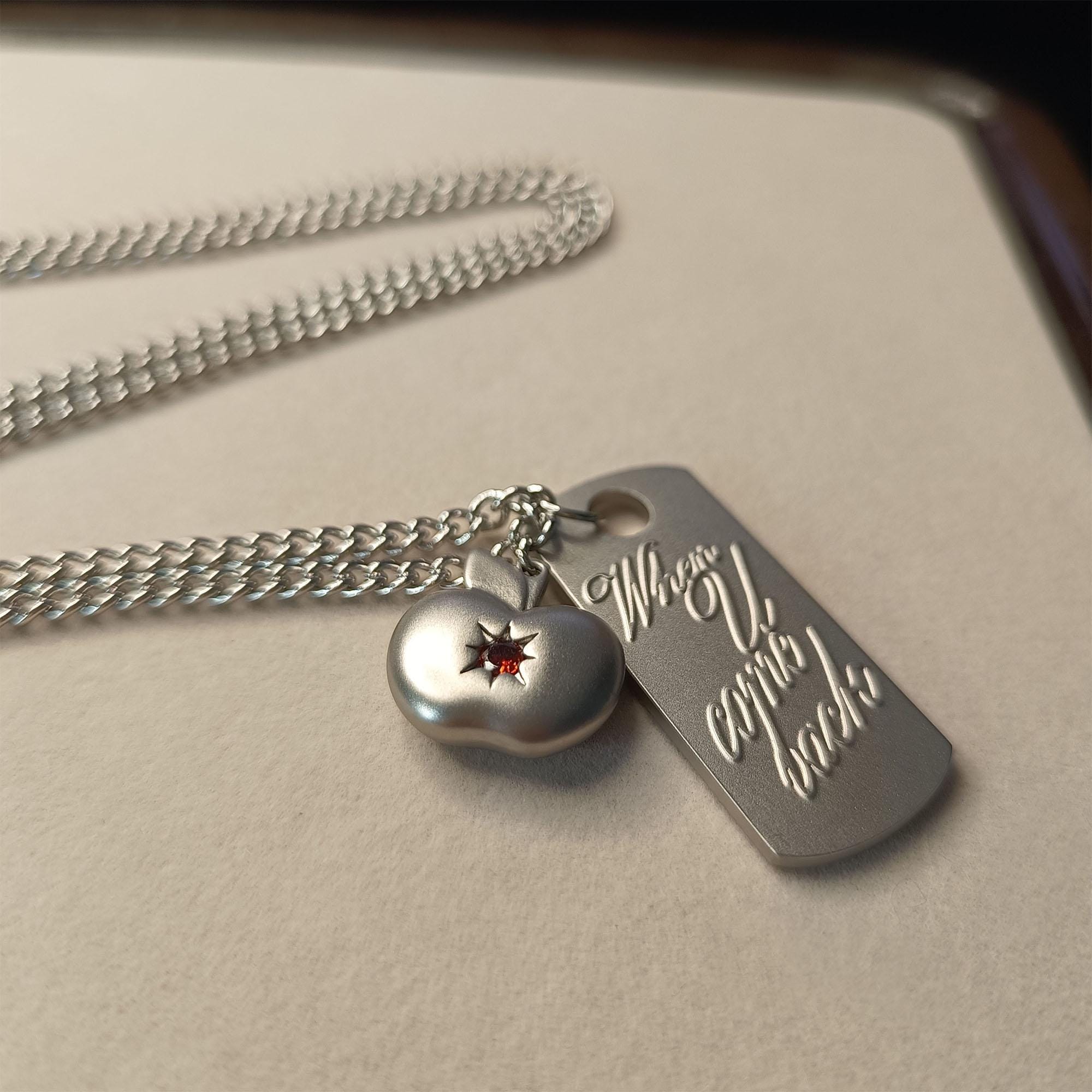 Caleb Apple Necklace Inspired Love and Deepspace When U Come Back ...