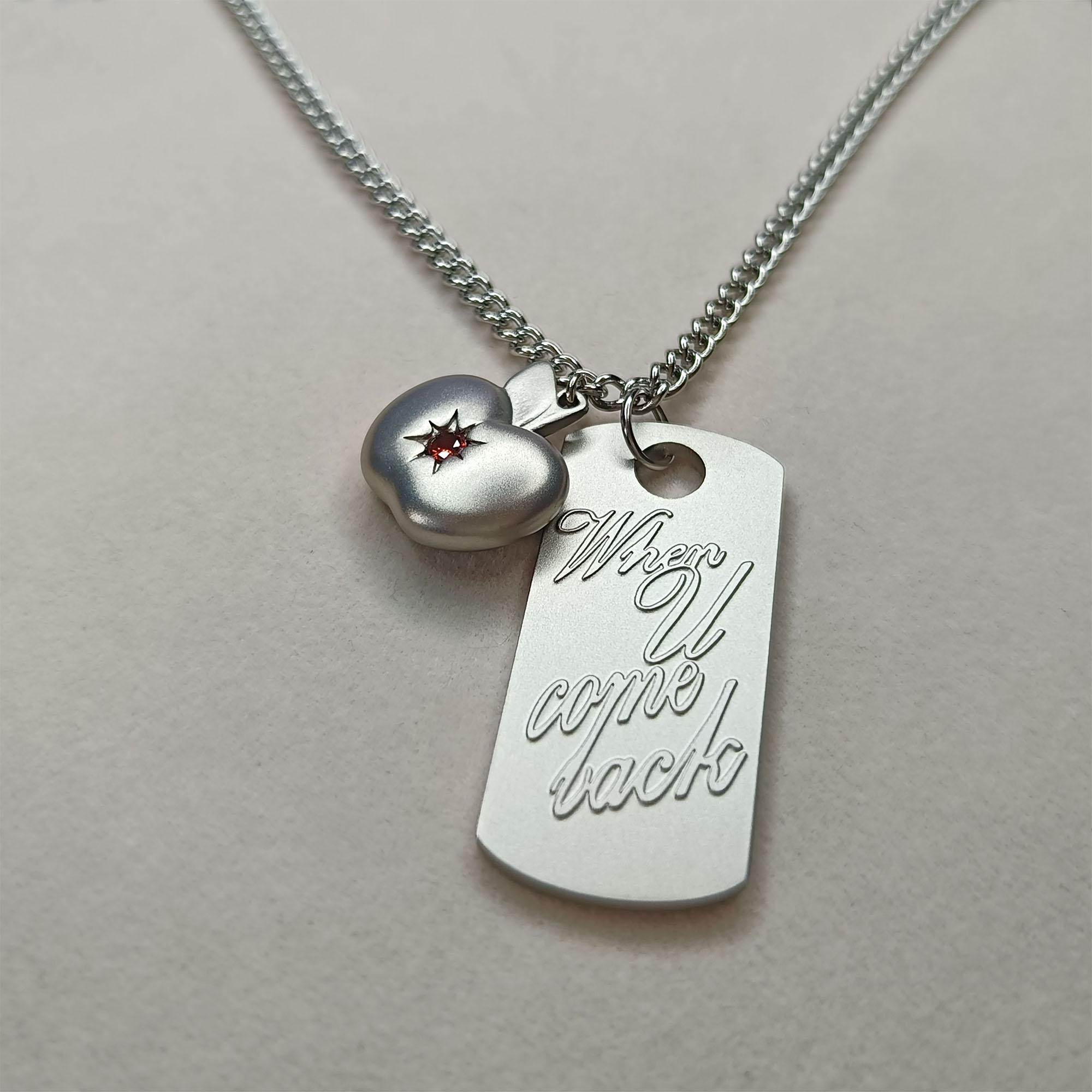 Caleb Apple Necklace Inspired Love and Deepspace When U Come Back ...