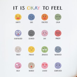 Its Okay to Feel Emotions Wall Decal, Boho Mental Health and ...