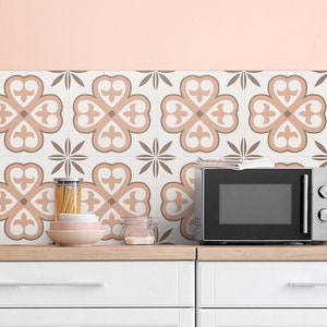 Dublin Flower Pattern Tile Stickers, Azulejo Self Adhesive, Tile ...