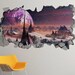 Alien Planet 3D Wall Decor Broken Wall Decal Wall Sticker - Etsy