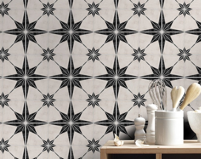 Tile Stickers Vinyl Decal WATERPROOF REMOVABLE for Kitchen Bath Wall ...