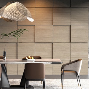 Light Wood Modular Squares, 3dimensional Accent Wall, Wood Imitation ...