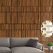 Dark Wood Decorative Panels, Modular 3D Wall Panels, Living Room ...