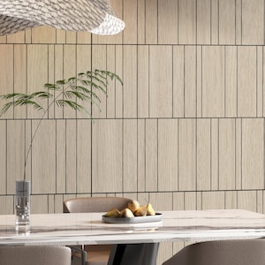Light Wood Decorative Panels, 3D Wall Cladding, Accent Wall Design ...