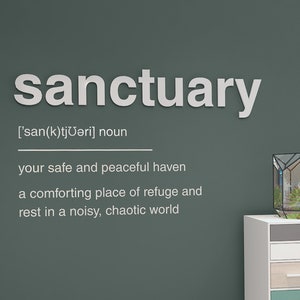Sanctuary Definition Sign - SKU:SADF - Etsy