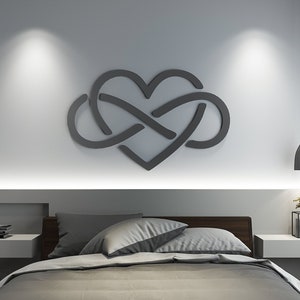Infinity Heart Wall Art, Infinite Love Charm Decor Polyamory Symbol ...