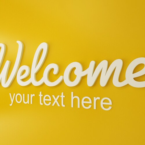 Welcome Custom Sign 3D Wall Decor Waiting Room Sign Wall - Etsy