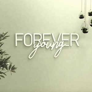 Forever Young Sign, Inspirational Quotes, Office Wall Art, Home Décor ...