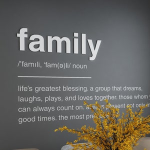 Family Definition , Family Sign - SKU:FADE - Etsy