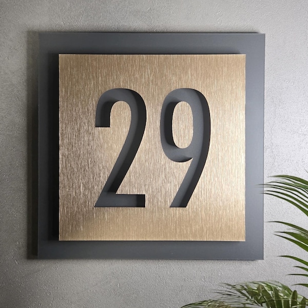 Gold Room Number Signs - Etsy