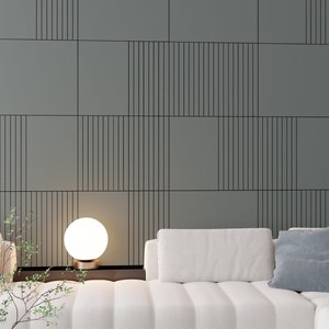 Middle Grey Decorative Panels, 3D Wall Cladding, Accent Wall Design ...