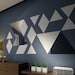 Triangles PVC & Mirror Wall Panels 3D Wall Art Triangle Wall | Etsy