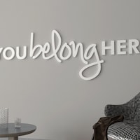 You Belong Here Sign, 3D Quote Letters, Inspirational Quotes, Mental ...