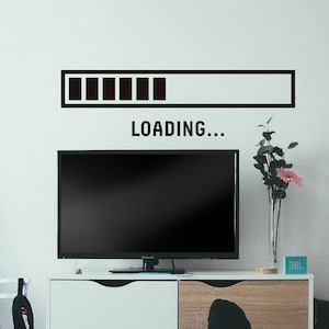 Game Decor - Gaming Decal - Gaming Stickers - Game Room - Loading Bar ...