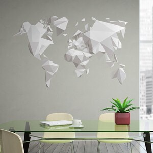 Origami World Map Sticker - Origami Decals - Origami Stickers - Wall ...
