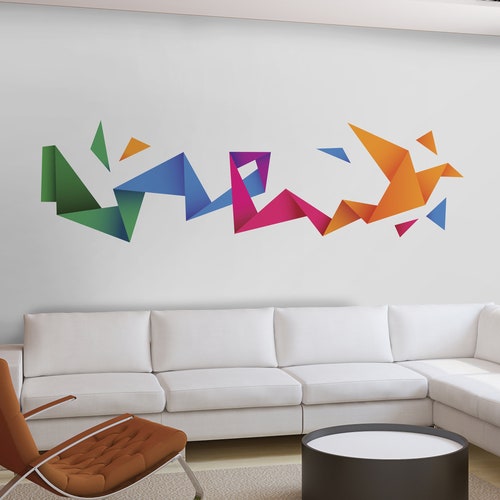 Origami Bird Decal Origami Stickers Origami Decals Wall - Etsy Israel