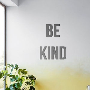 Be Kind Sign - Gallery Wall Sign - 3D Letters - Quote Art - Wall Decor ...
