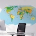 Round World Map, World Map, Office, Map Decals, World Map Decals, Wall ...