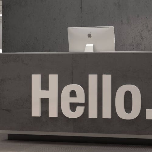 Hello & Welcome Office Wall Art Decor 3D PVC - Etsy Canada