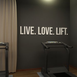 Live, Love, Lift, Gym Wall Art, Training Room Gym Quote, Fitness Wall ...