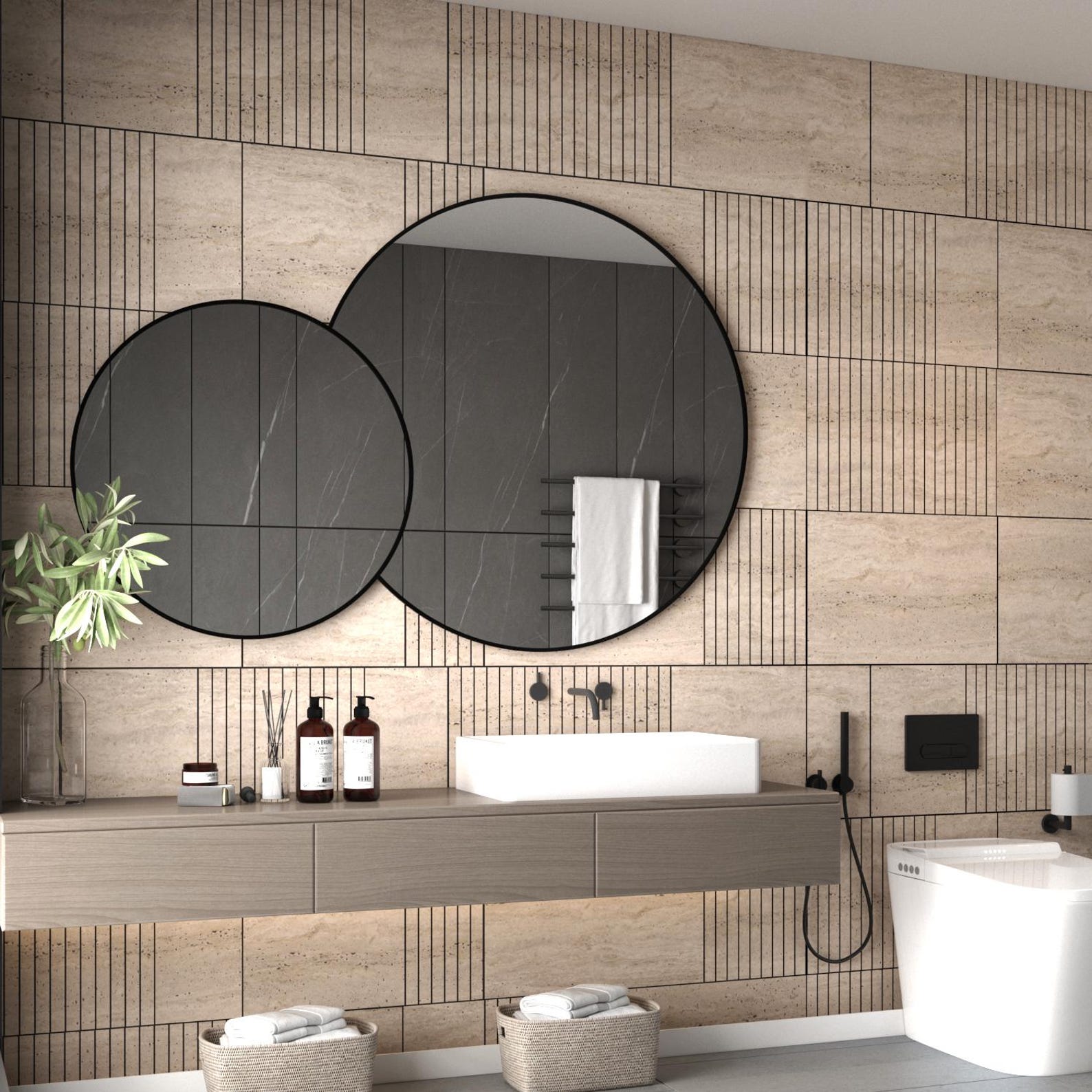 Travertine Imitation Wall Panels, Beige Marble Accent Wall, Marble Tv ...
