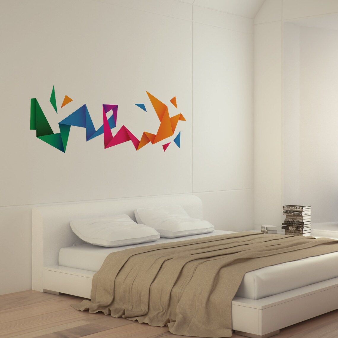 Origami Bird Decal Origami Stickers Origami Decals Wall | Etsy