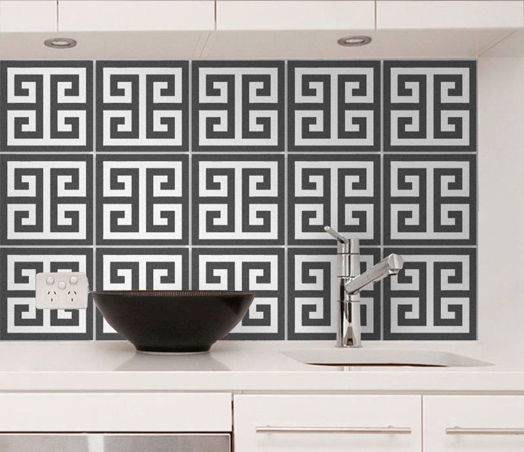 Greek Key, Tile Stickers, Carrelage Adhésif, Fliesenaufkleber, Tile ...