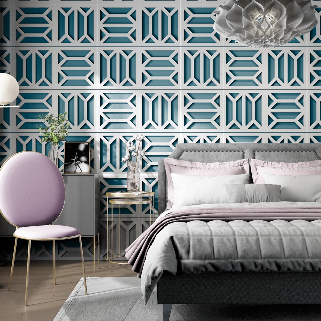 Geometric Square Decor Panel - Wall Panels - DIY Wall Art - Large Wall ...