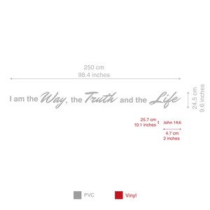 I Am the Way, the Truth and the Life, Religious Wall Sign, Christian ...