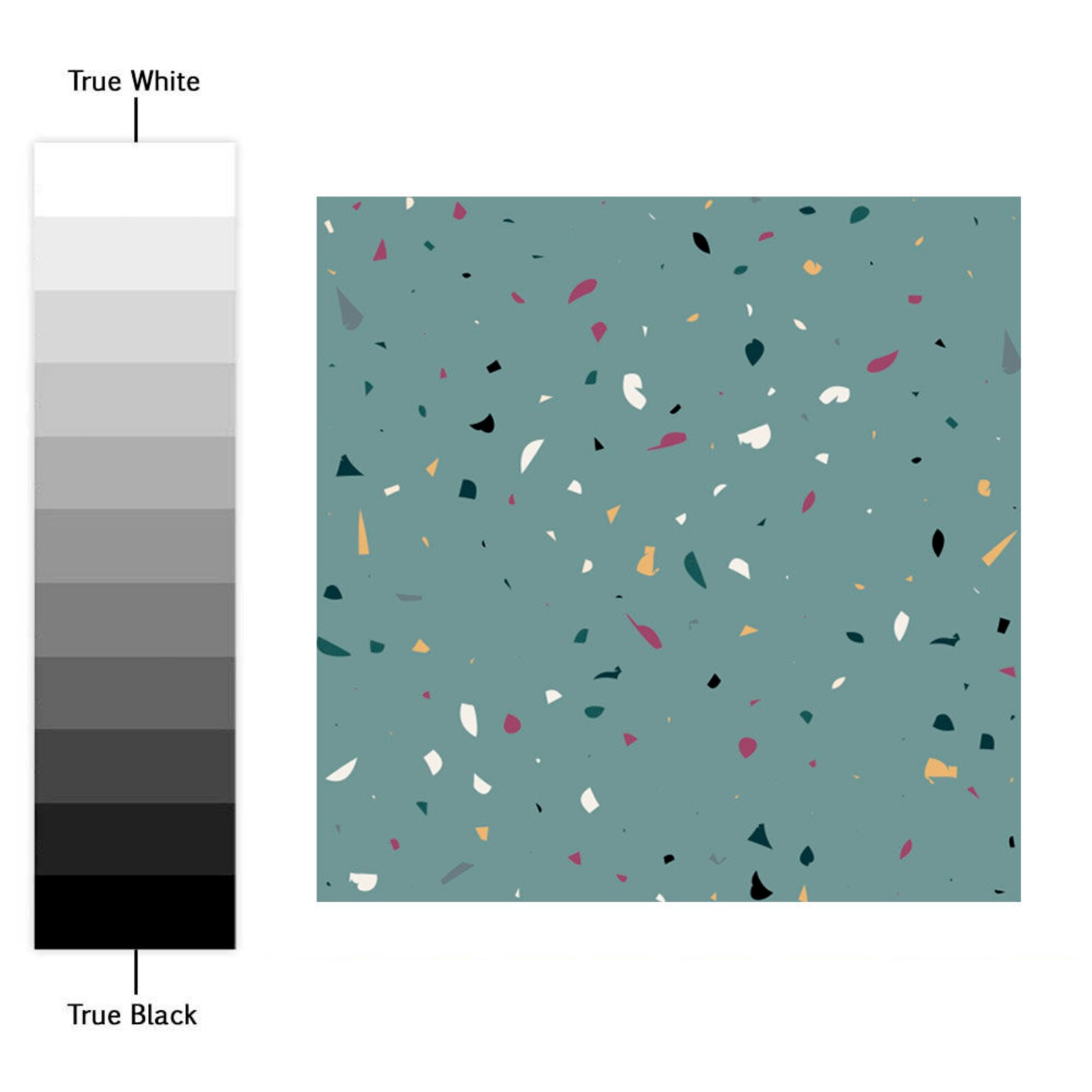 Blue Terrazzo Tile Stickers, Peel & Stick, Tiles for Kitchen/bathroom ...