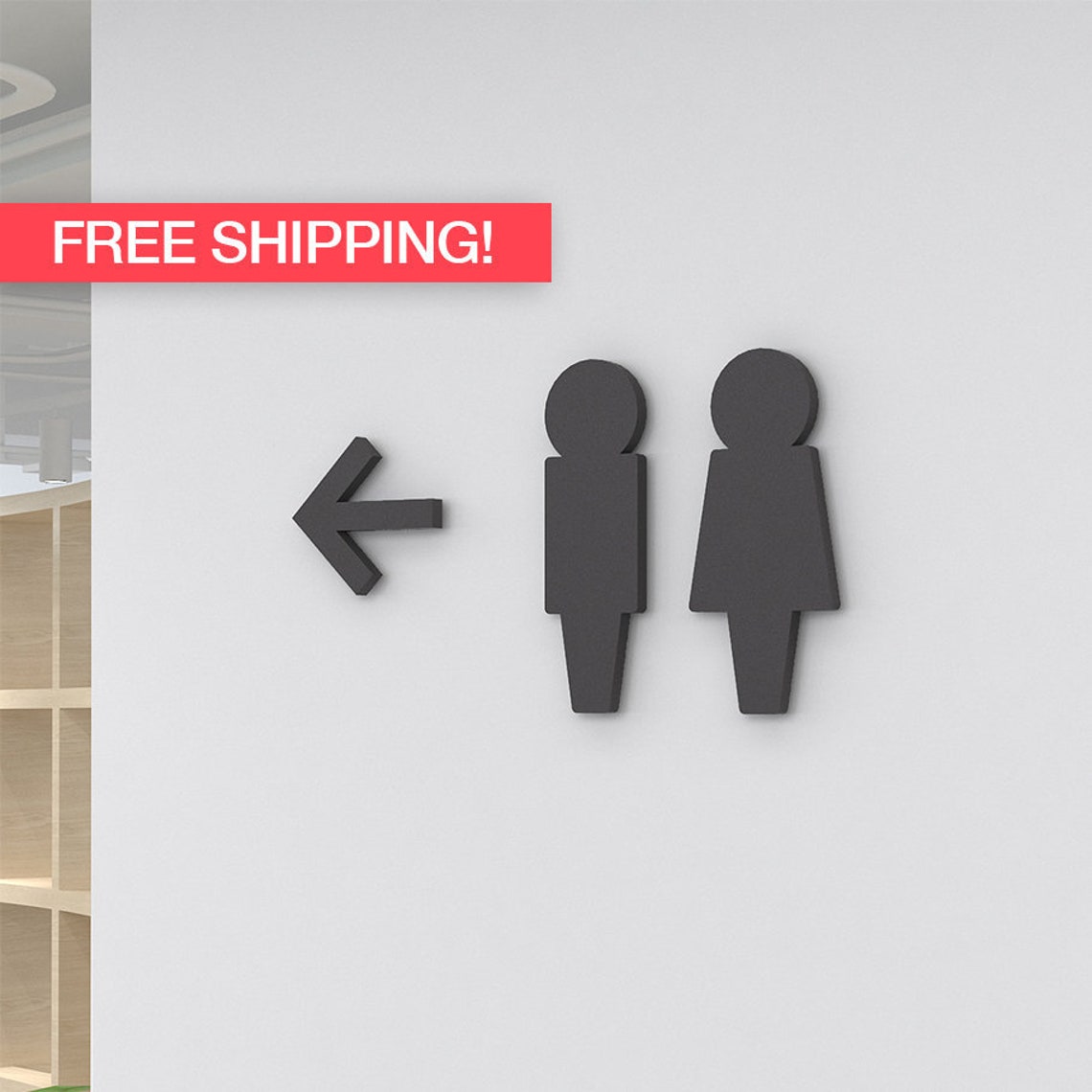 Restroom Sign SKU:RESI | Etsy